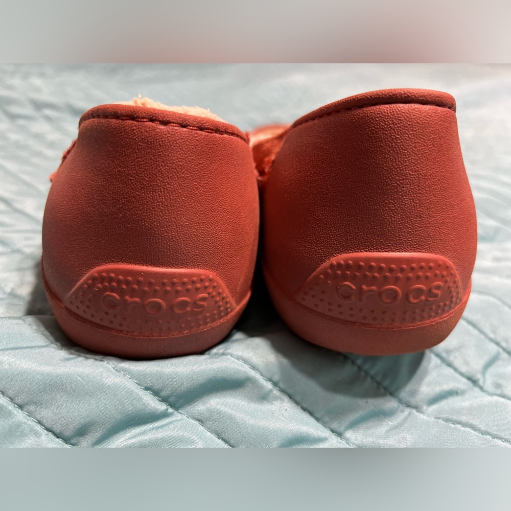 Crocs Womens Berryessa Ballet Flats Rust Suede Fleece… - Gem
